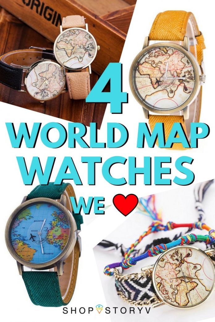 4 Wanderlust-Inspired World Map Watches Under $30 You Need In Your Life